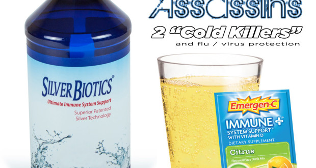 2 "Cold Killers" Silver Biotics Colloidal Silver and Emergen-C Immune